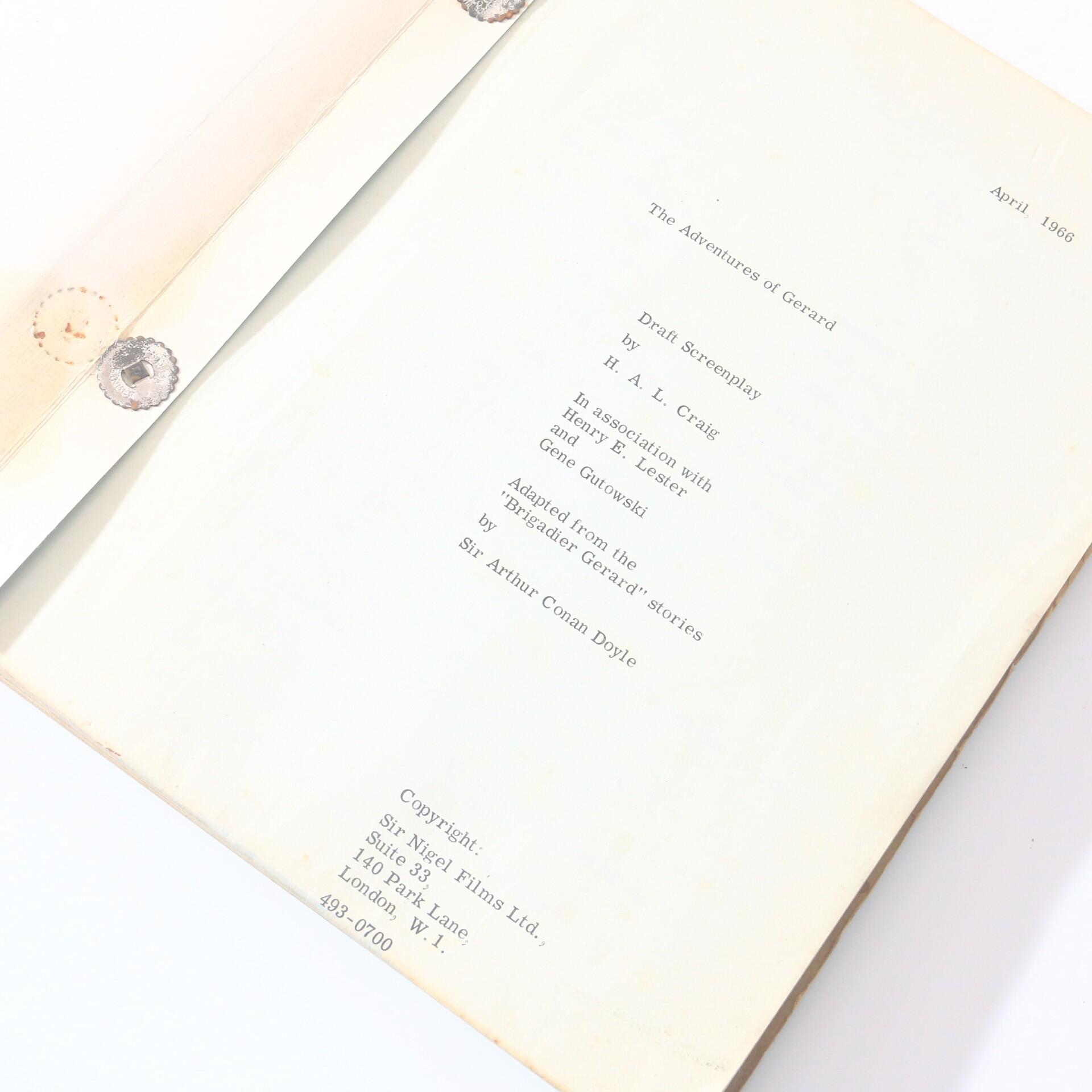 H.A.L. Craig [Arthur Conan Doyle interest] - The Adventures of Gerard ...