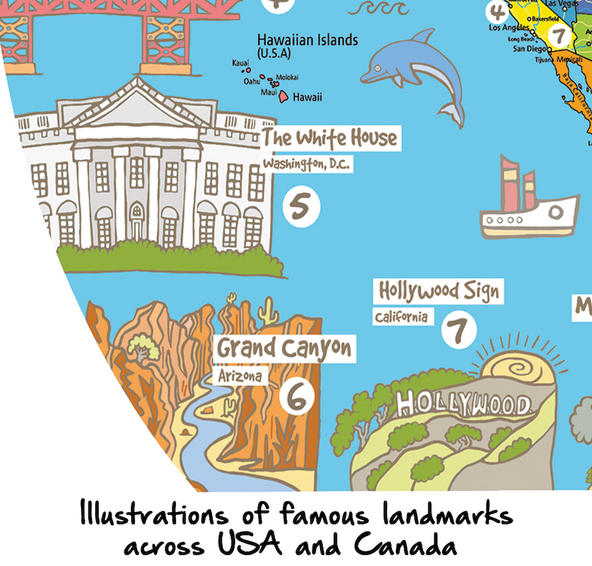 Funky Map - USA and Canada