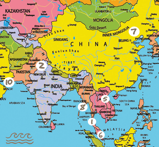Funky Map - Asia