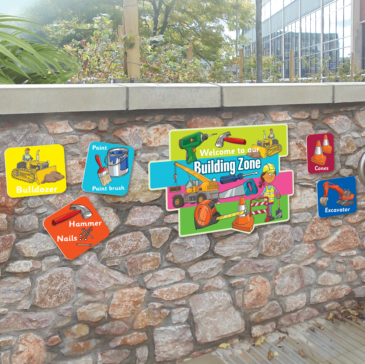 Our Building Zone Welcome Sign