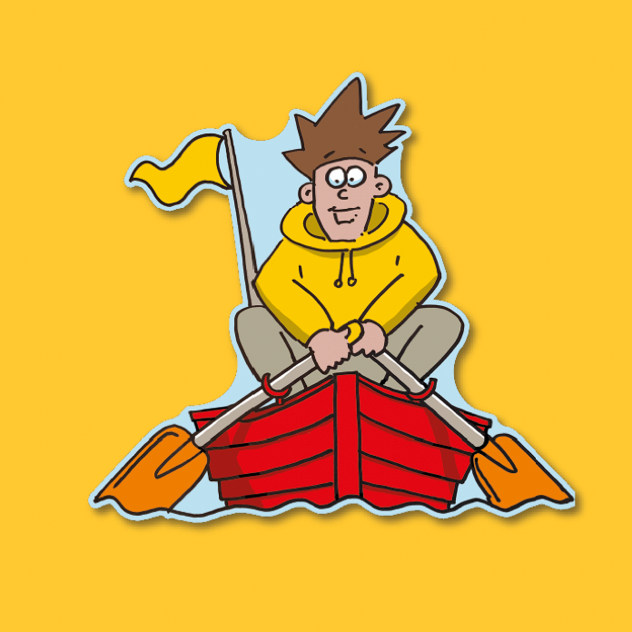 Fred's Row Boat cut-out