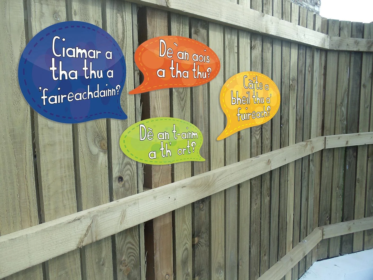 Questions as Scottish Gaelic 9 Yard Signs - Set 1