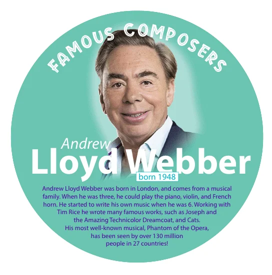 'Range of Famous Faces - Famous Composers' From