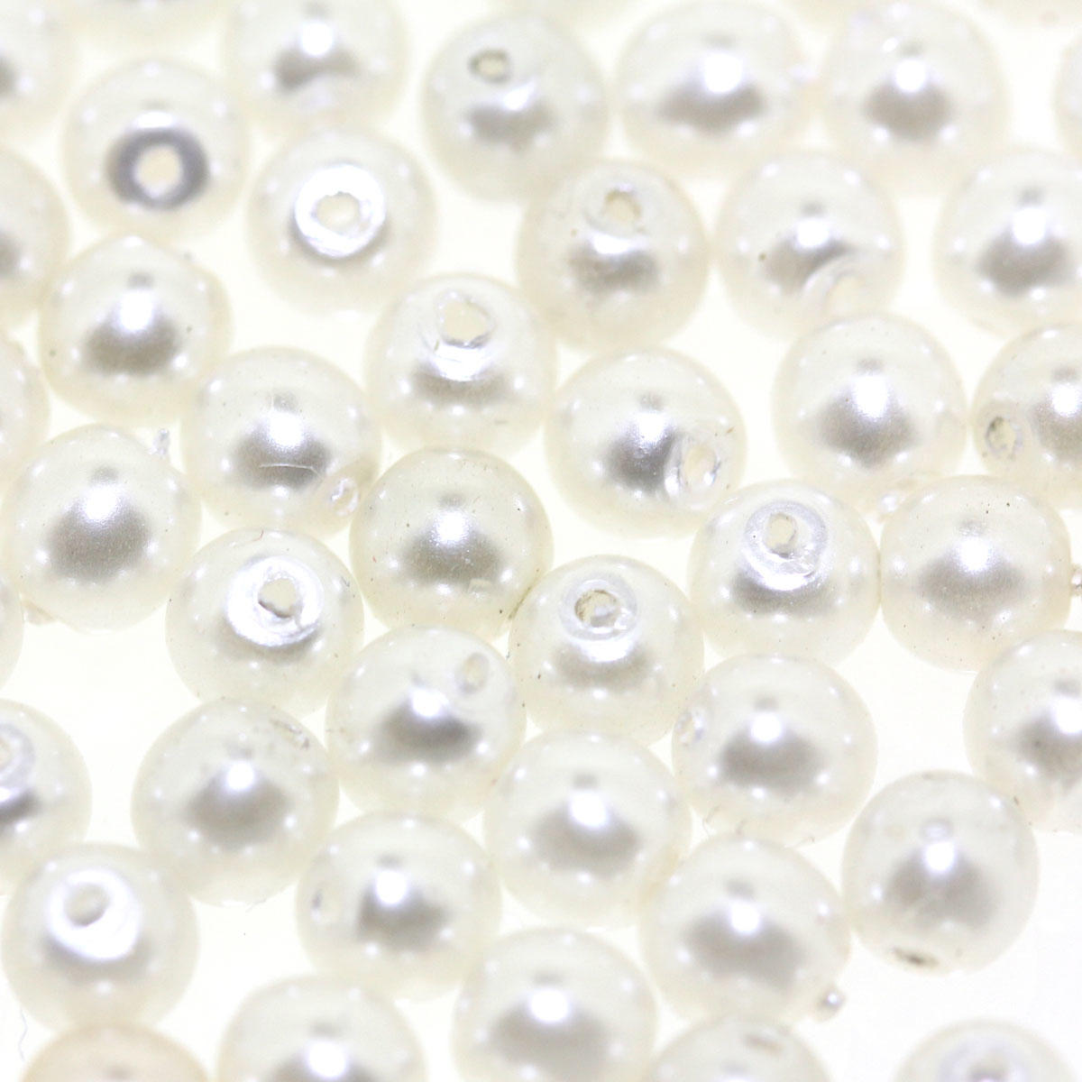 Snow White 4mm Czech Glass Pearl Beads