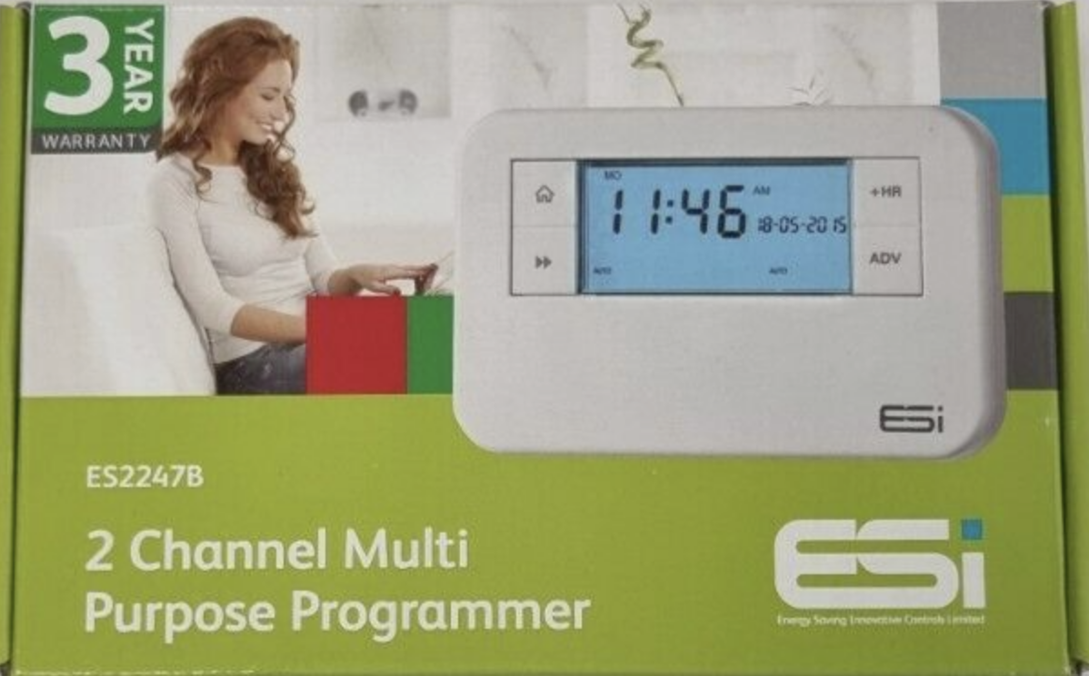 ESi 2 CHANNEL 7 DAY, 5/2 OR 24 HOUR PROGRAMMER WITH SERVICE REMINDER ...