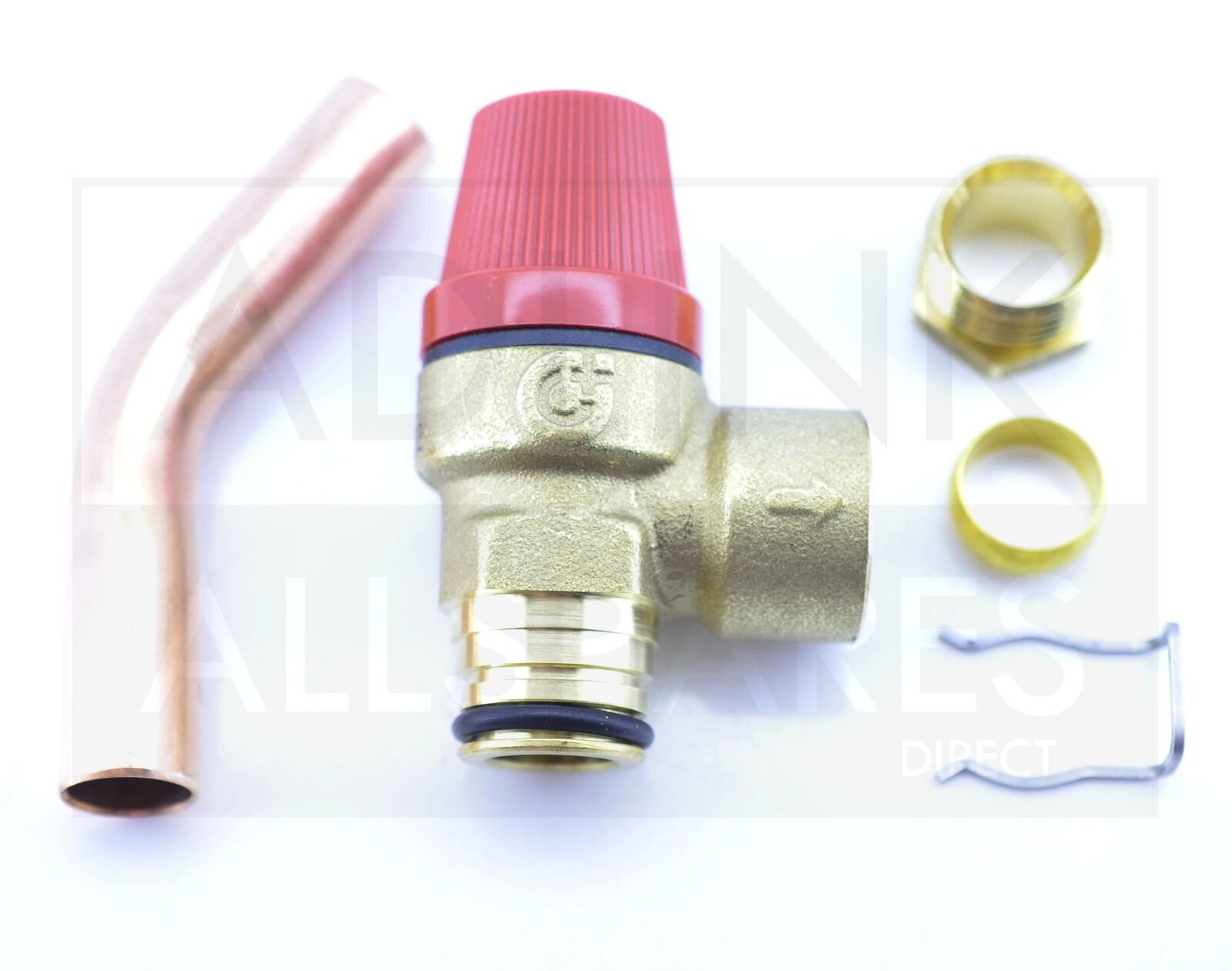 Remeha 720481601 Safety Pressure Relief Valve with Pipe Was S62763
