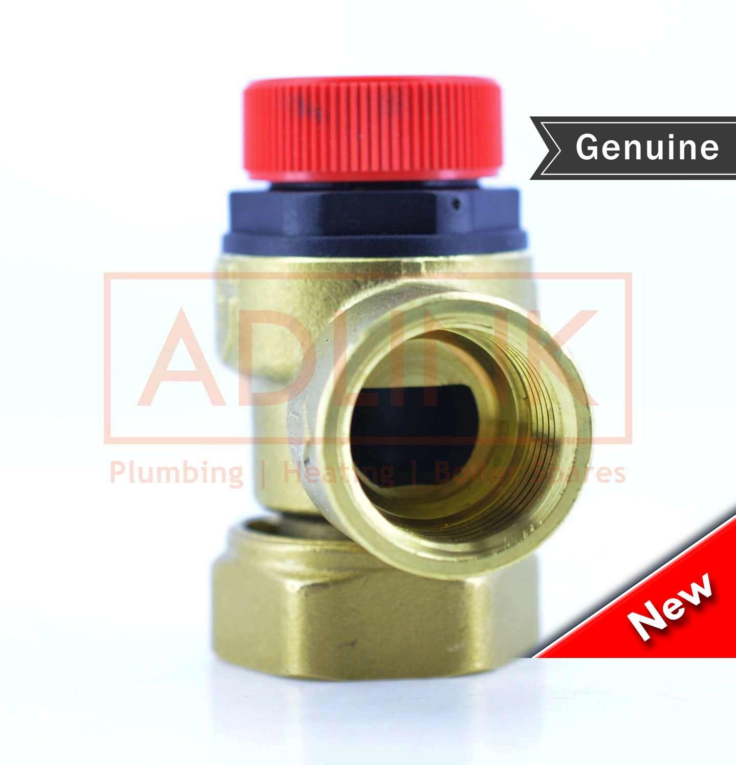 UV Gold Unvented Cylinder Pressure Relief Valve with Loose Nut Connection