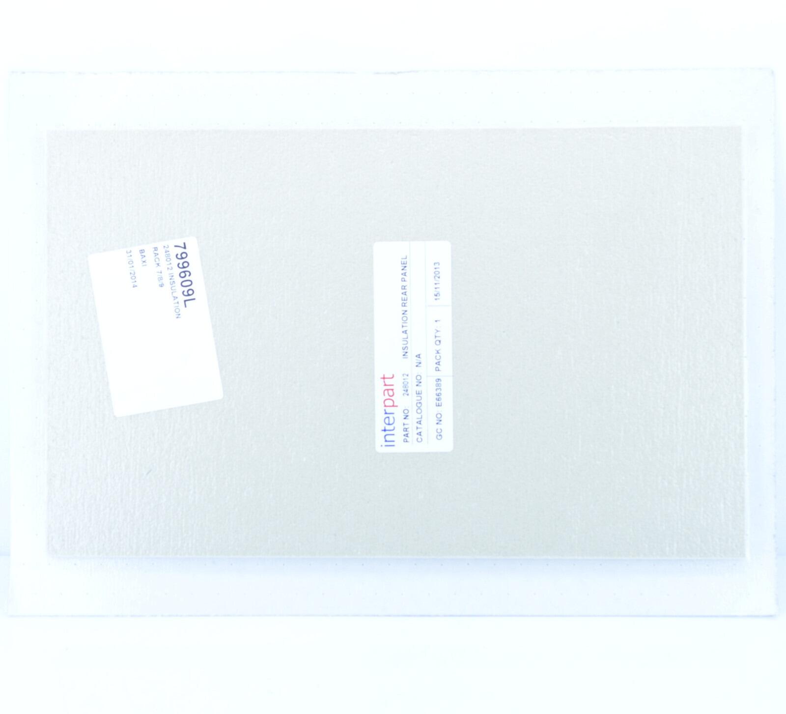 Baxi 248012 Insulation Rear Panel