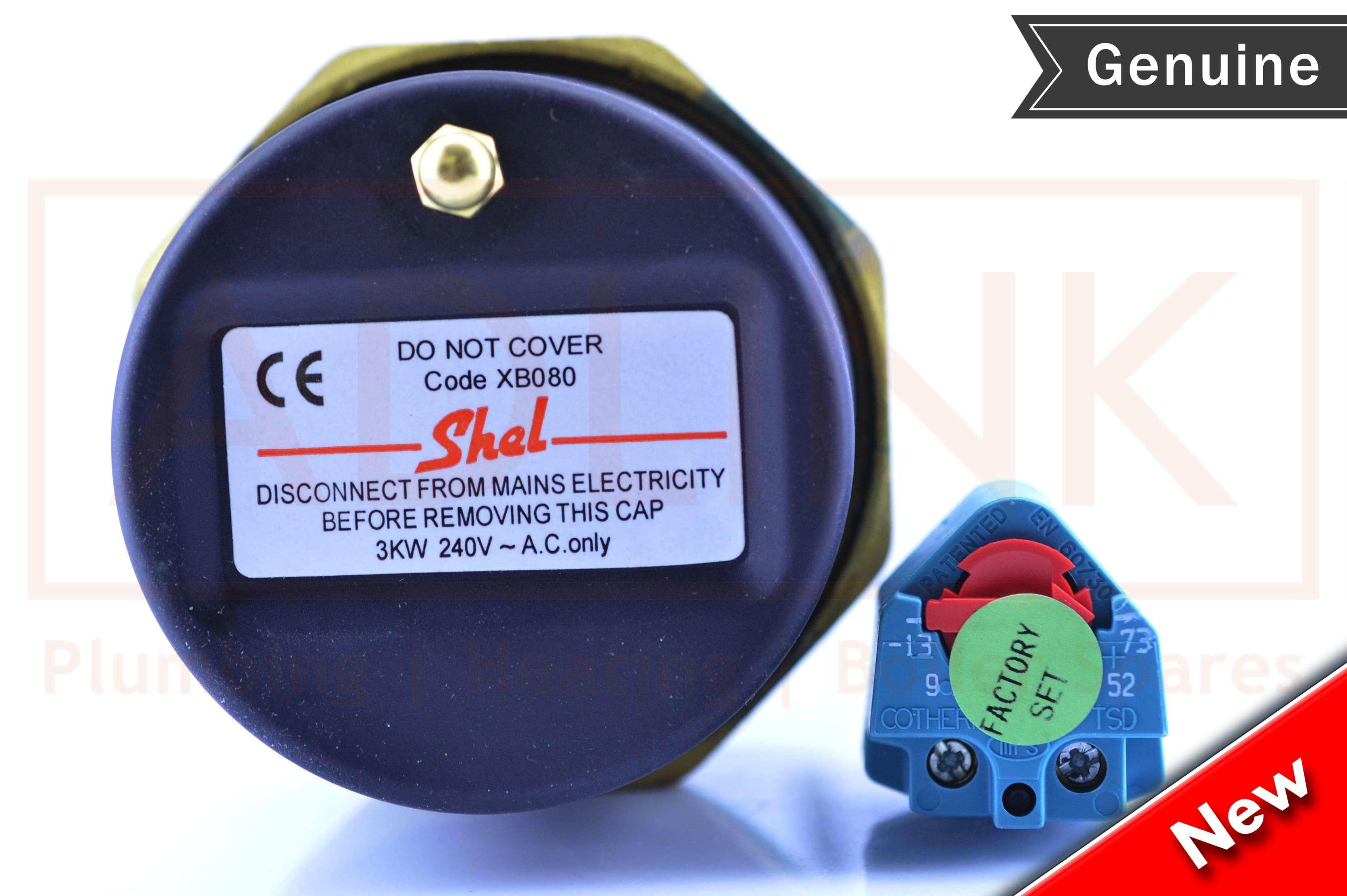 GLEDHILL PULSACOIL 2000 IMMERSION HEATER WITH STAT XB080 XB077