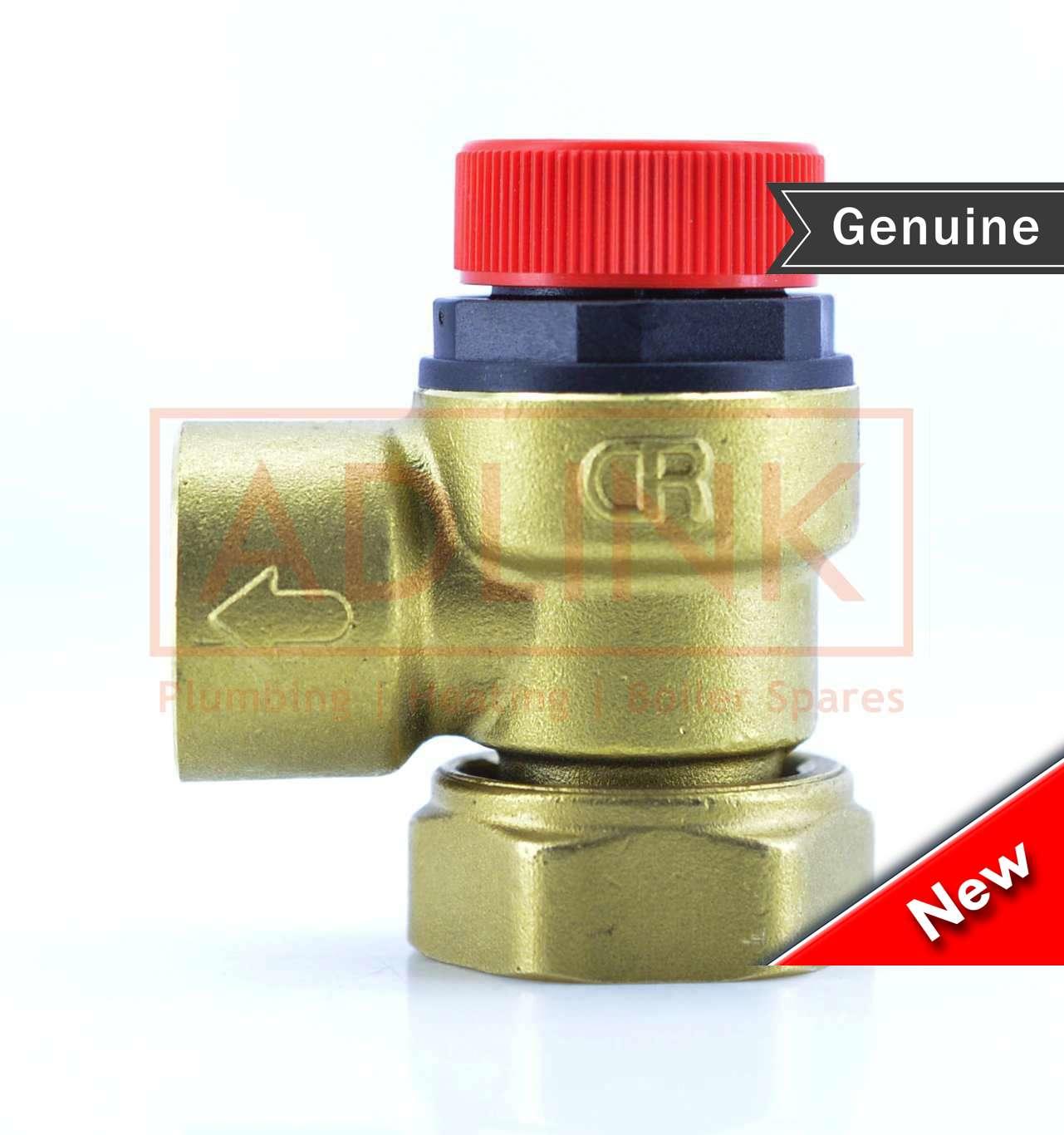 TELFORD COPPER CYLINDER 6 BAR PRESSURE RELIEF VALVE WITH LOOSE NUT ...