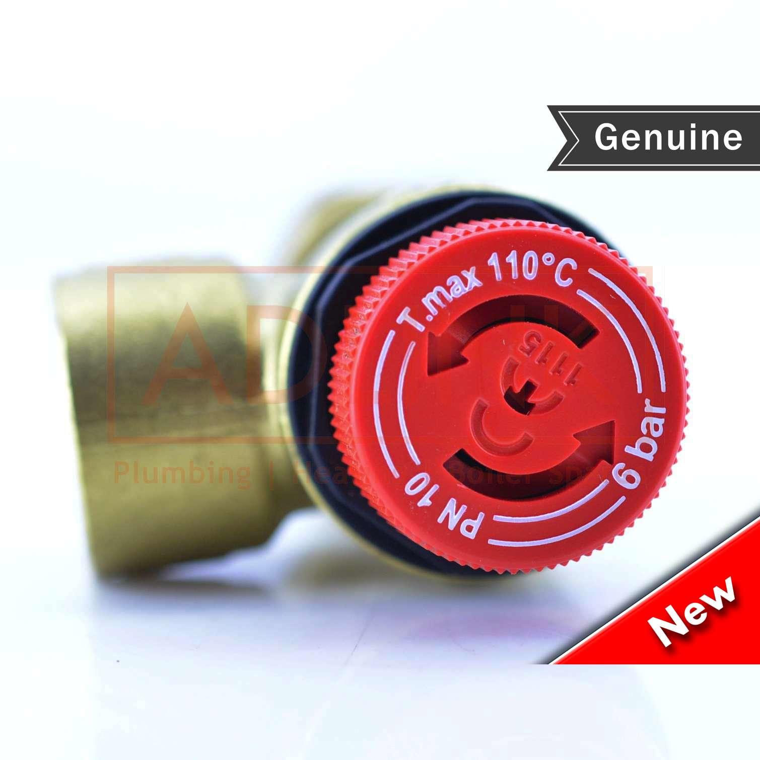 UV Gold Unvented Cylinder Pressure Relief Valve with Loose Nut Connection