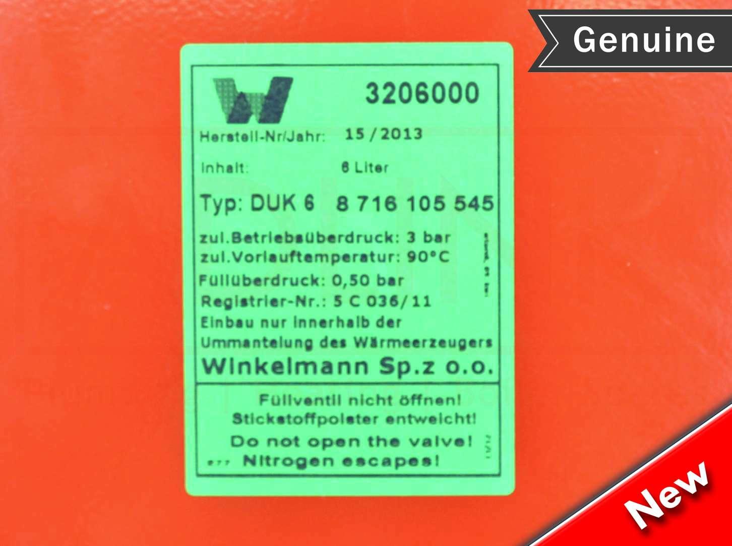 WORCESTER GREENSTAR JUNIOR 24i & 28i EXPANSION VESSEL 87161055450 WORCESTER GREENSTAR JUNIOR 24i & 28i EXPANSION VESSEL 87161055450