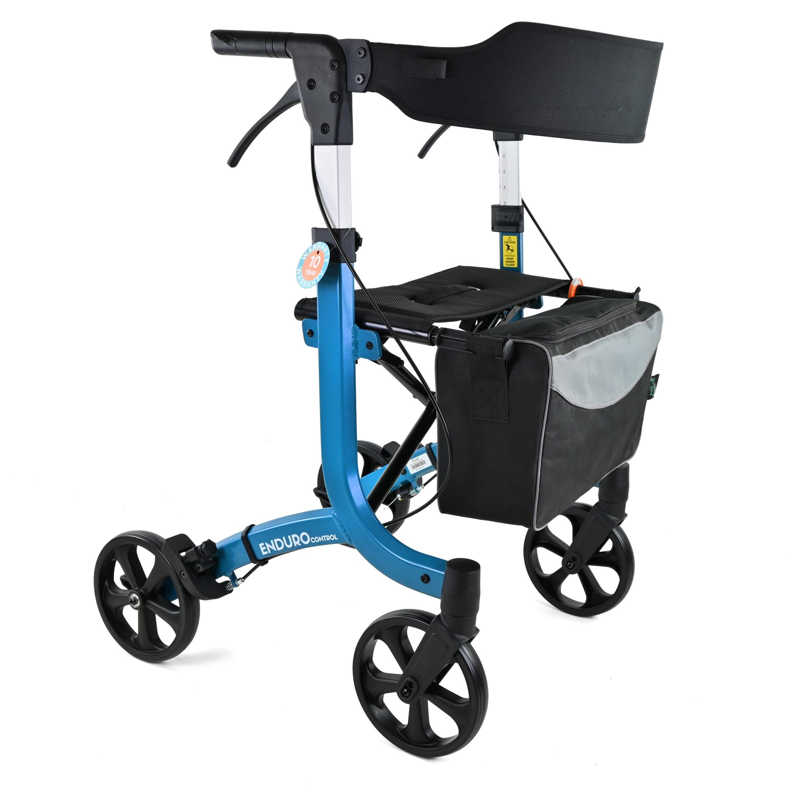 Enduro Control Rollator – Lightweight, Safety-Brake Folding Walker