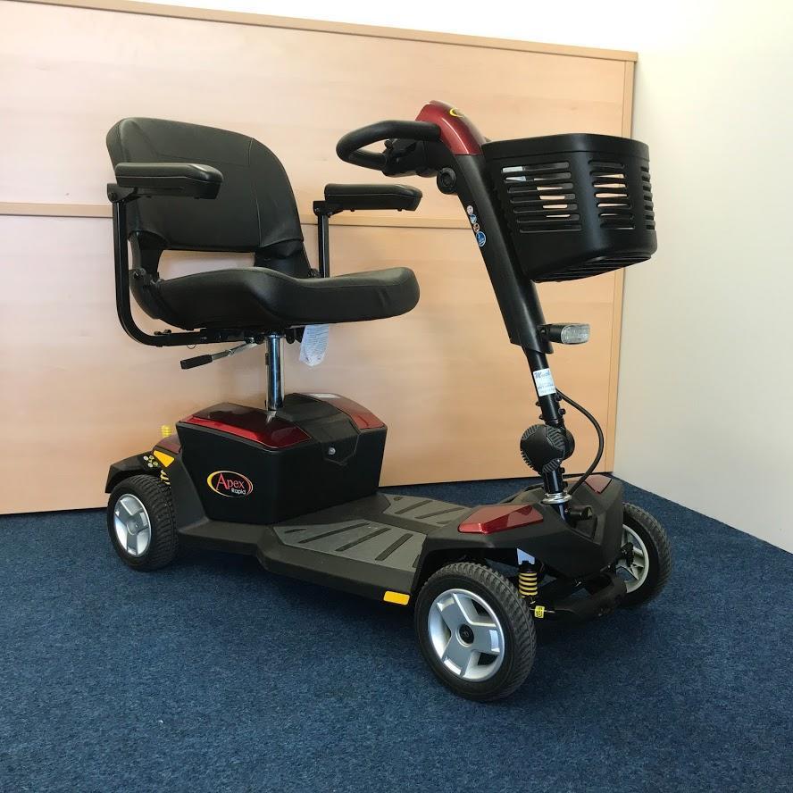 USED - 4mph Portable Scooter - Pride Apex Rapid (Red)