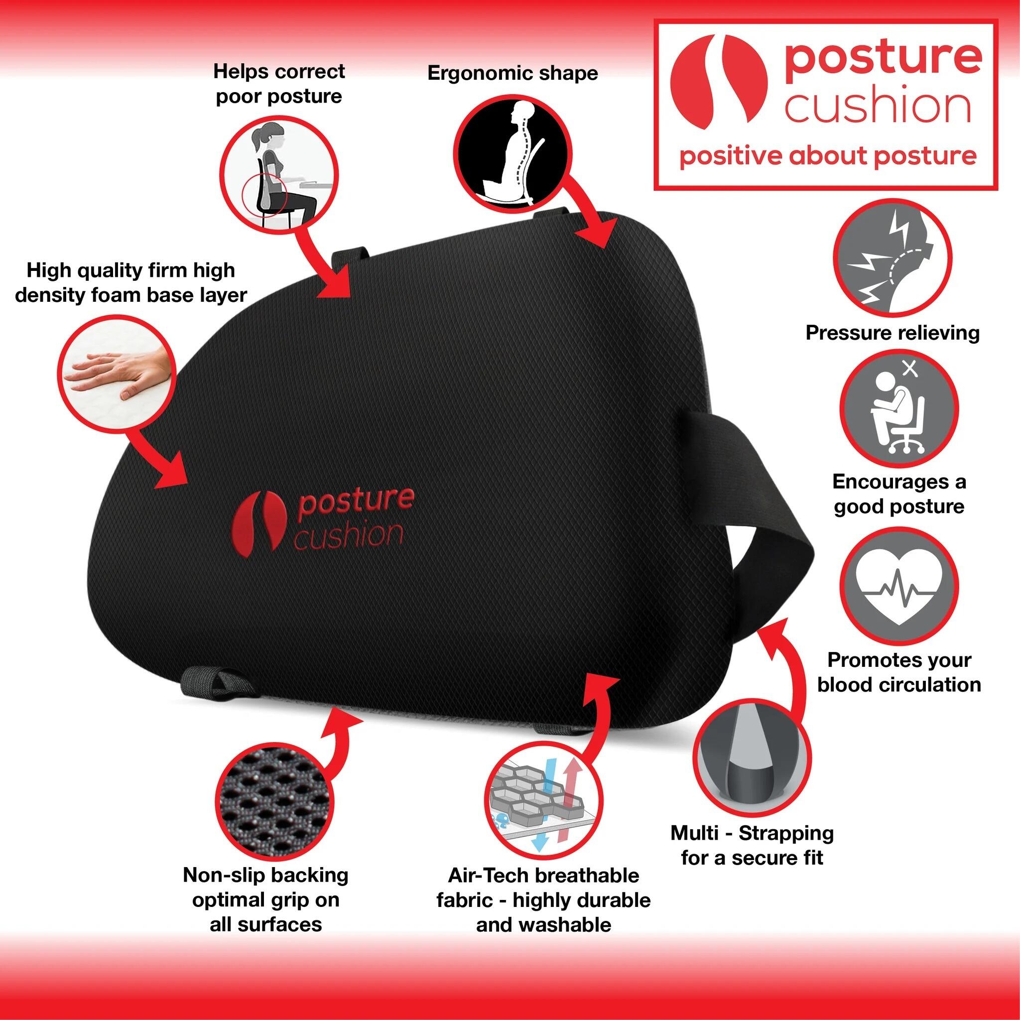 Mini Lumbar Support Cushion with AirTech Cover – Firm Back Support