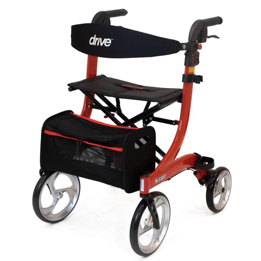 Drive Nitro Rollator – Lightweight Folding Walker for Indoor & Outdoor Use
