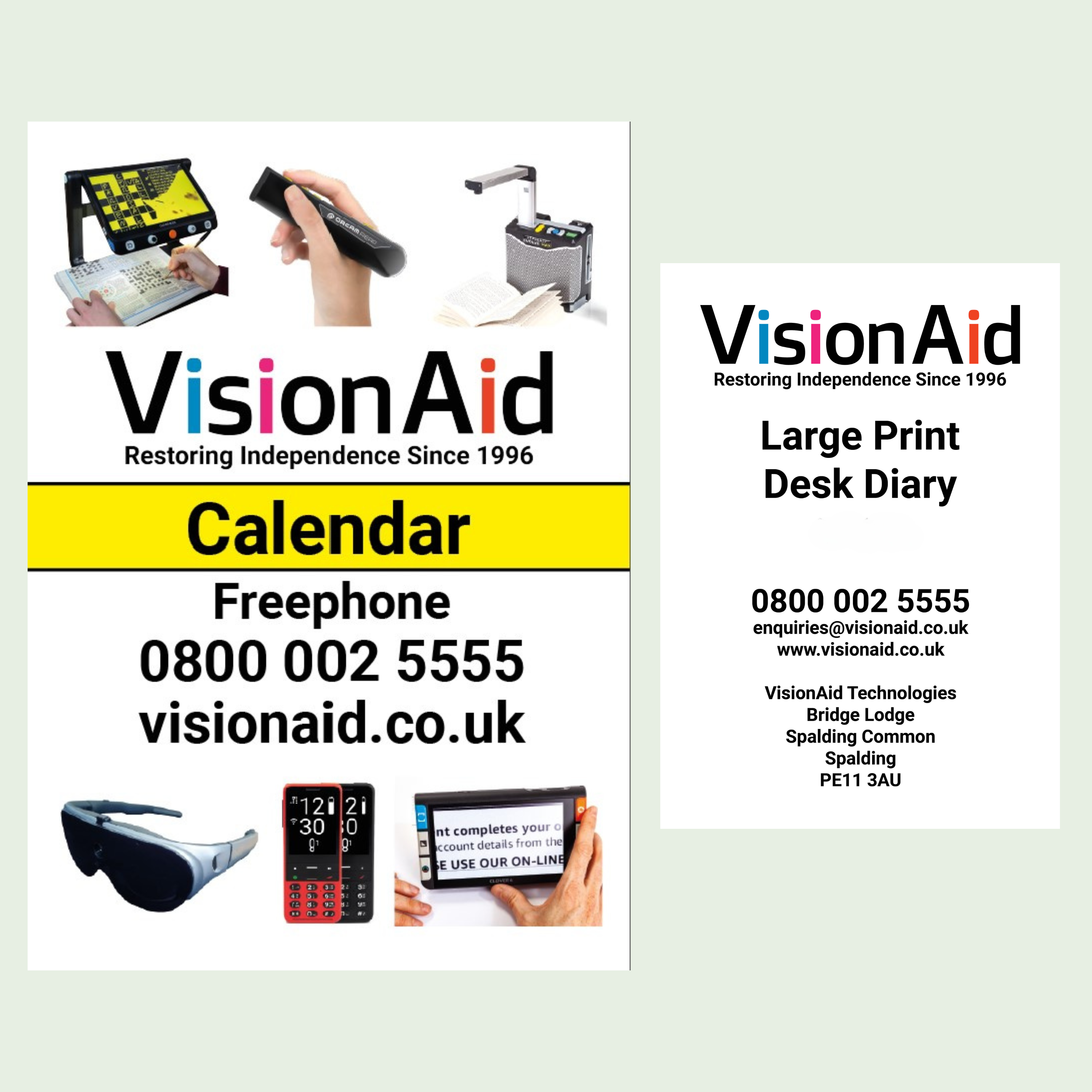 VisionAid 2026 Calendar & Diary Bundle | VisionAid