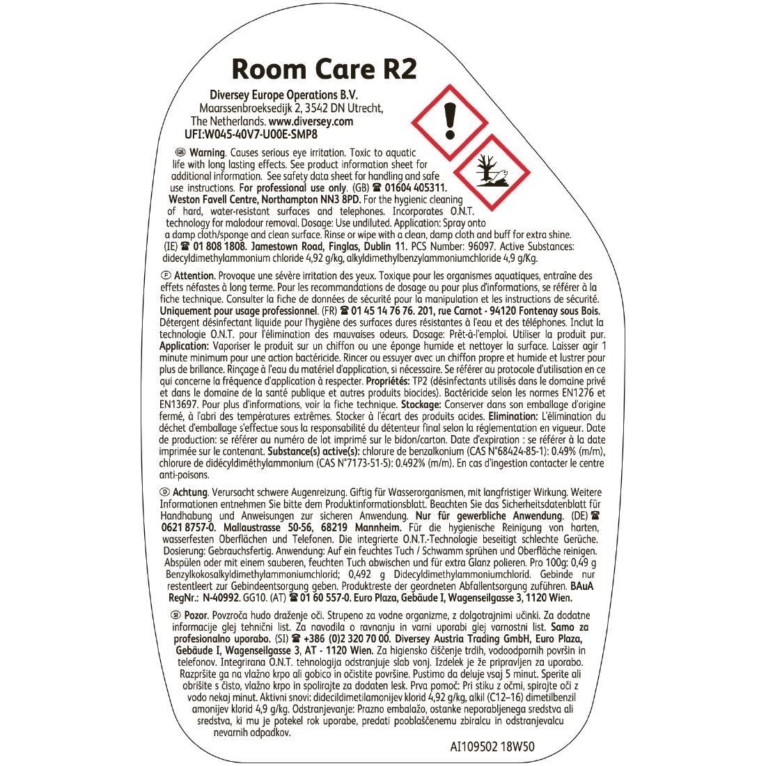 CX819 - Room Care R2 Hard Surface Cleaner and Disinfectant Ready To Use ...