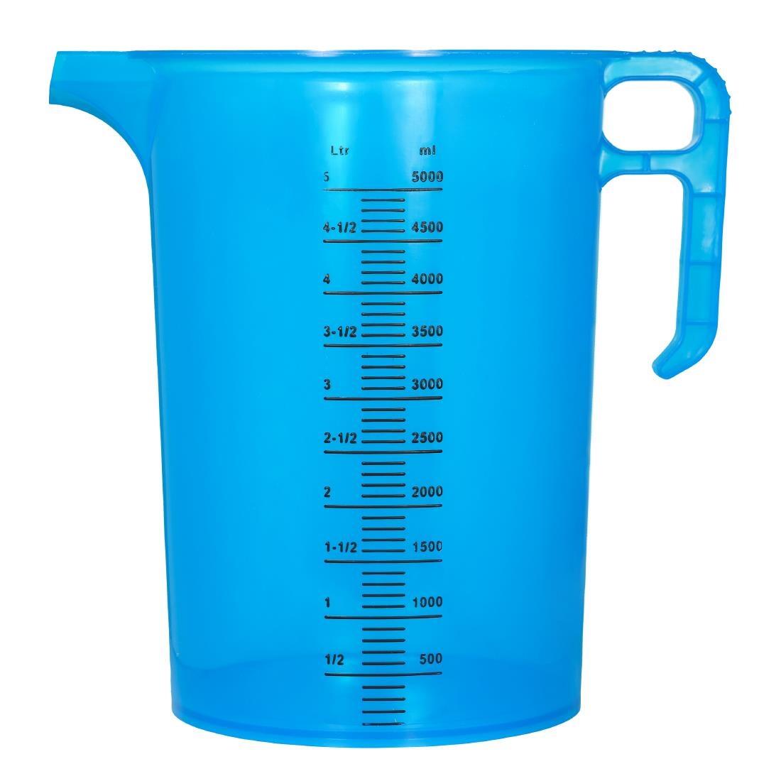 Pro-Measures Polypropylene Measuring Jug Blue 5Ltr - HP868 | Go for ...