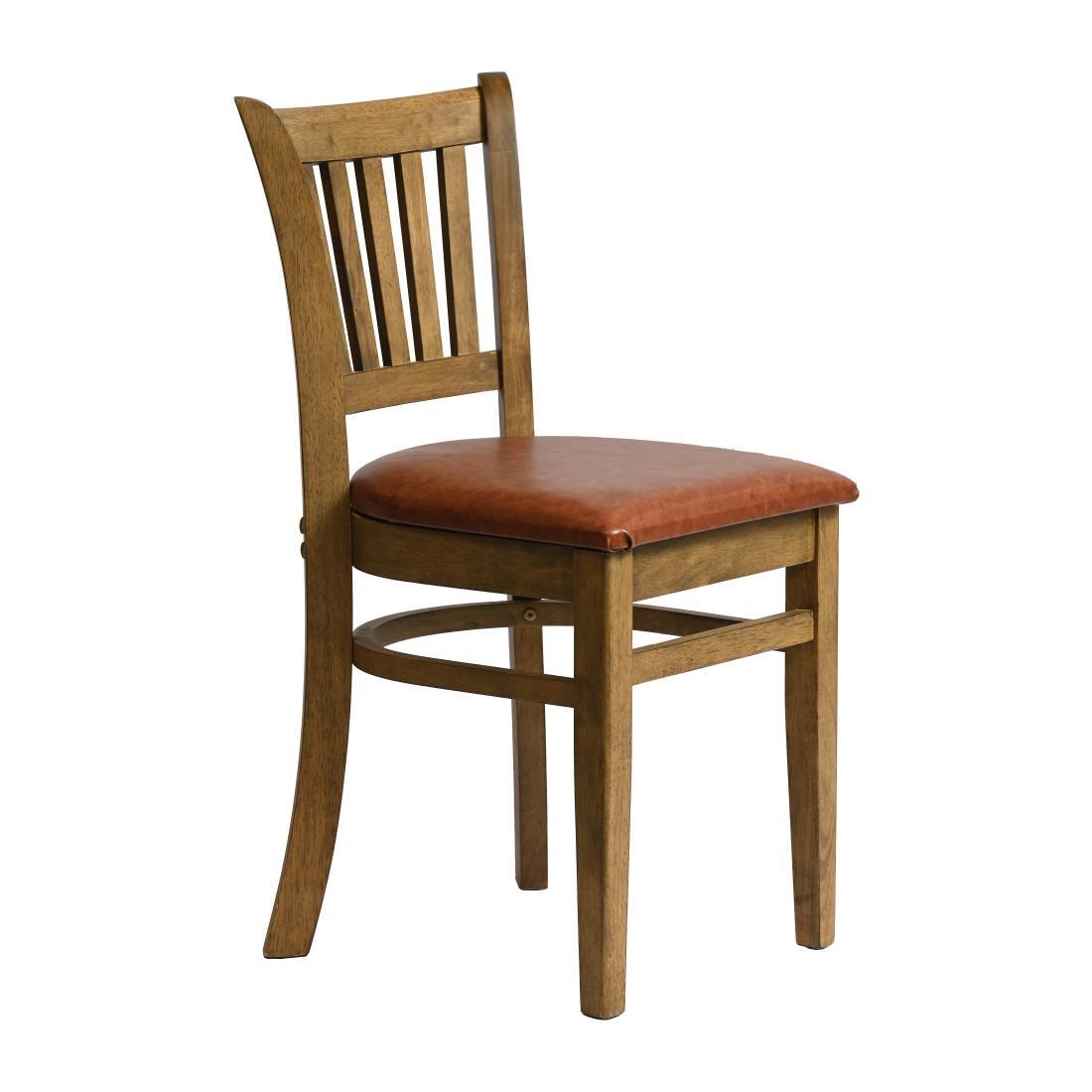Manhattan Dining Chair in Weathered Oak with Bison Tan Seat (Pack of 2 ...