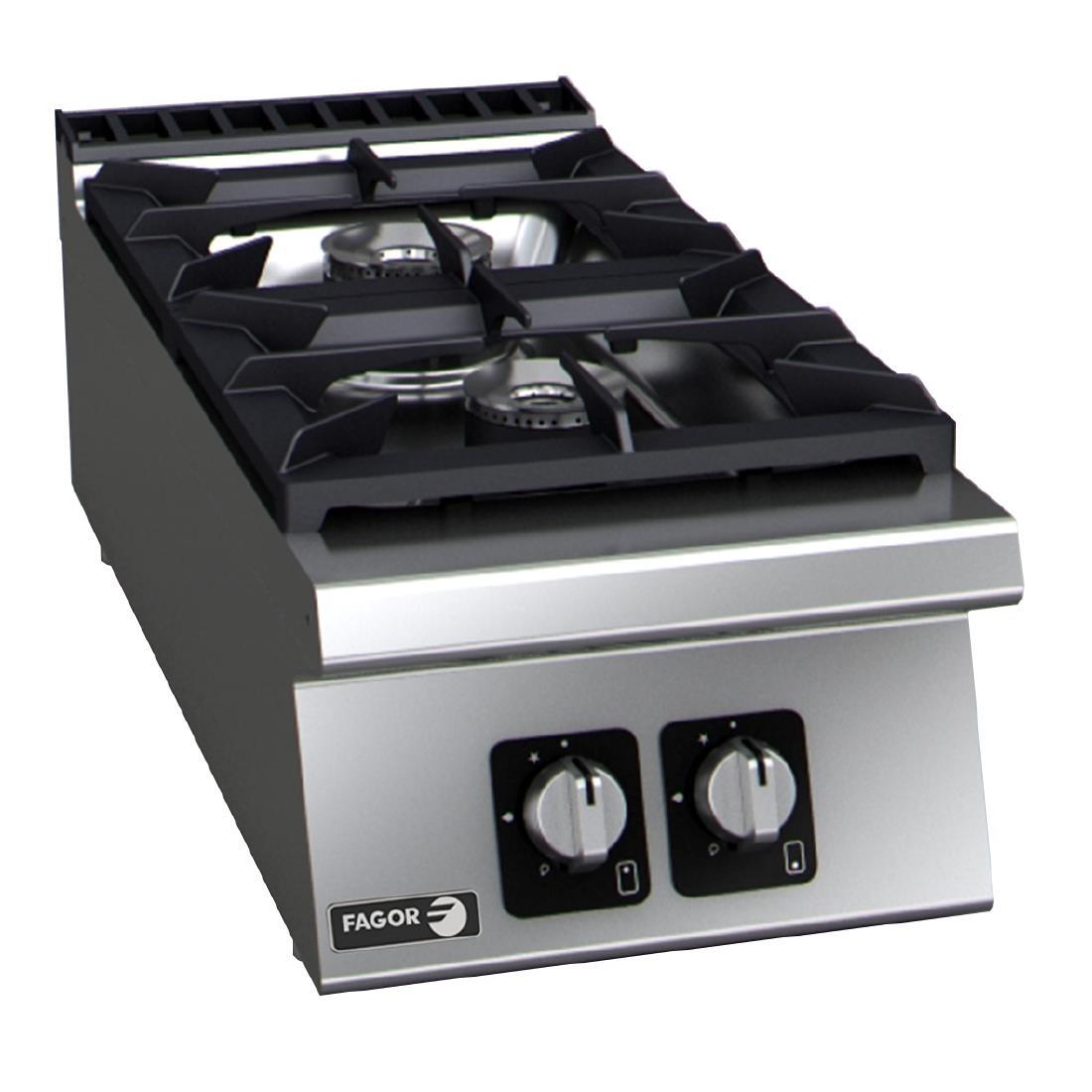 Fagor 900 Series 2 Burner Countertop High Power Gas Hob 18.2kW - HY818 ...