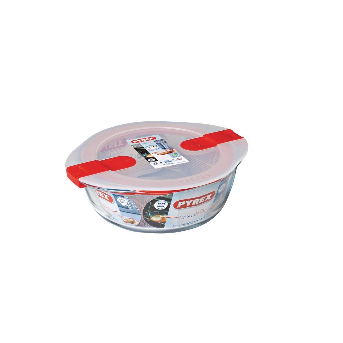 FC361 - Pyrex Cook and Heat Round Dish with Lid 1Ltr - FC361
