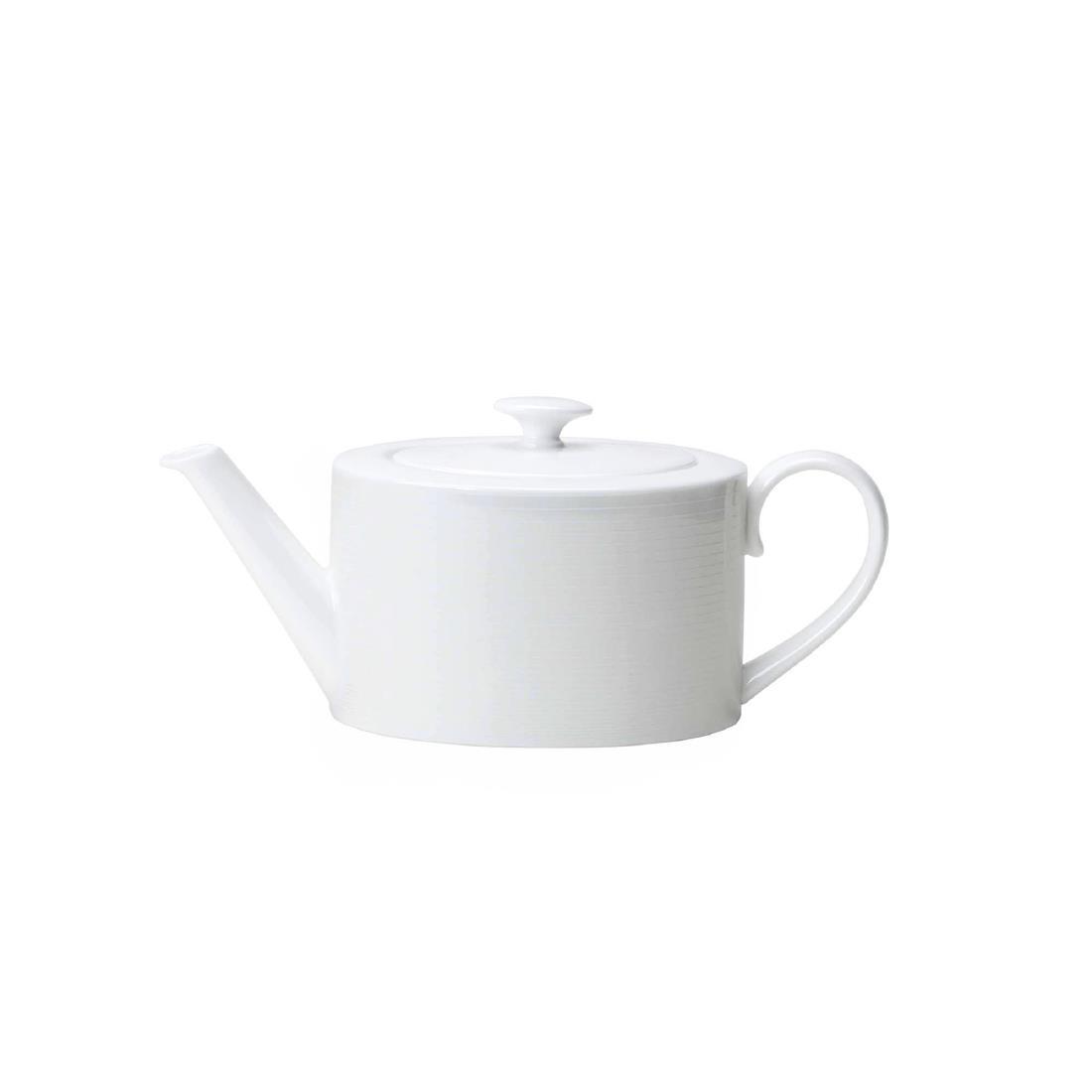 William Edwards Spiro Oval Teapots 550ml White (6 Pack) - VV3004 | Go ...