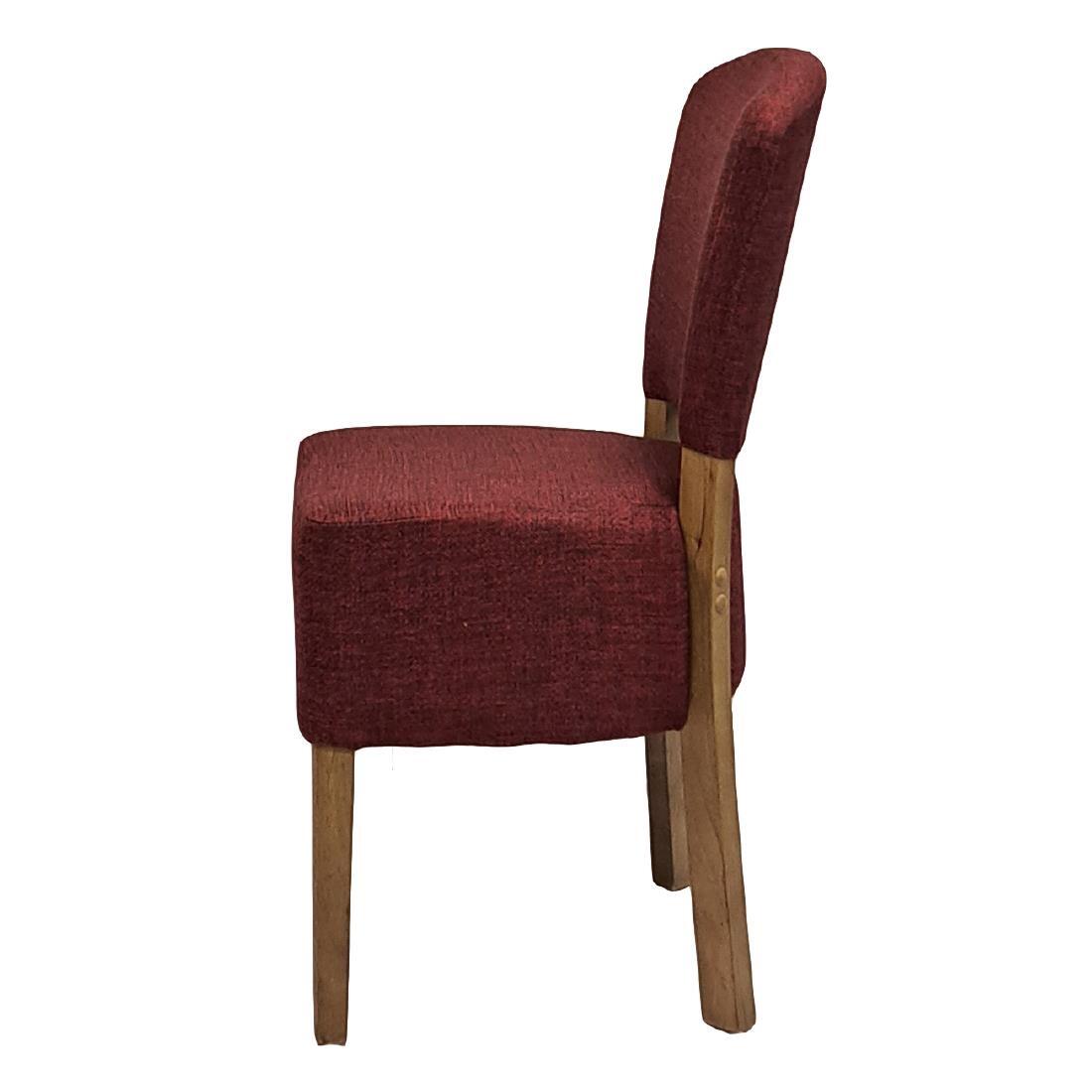 Hanoi Dining Chair In Weathered Oak with Shetland Scarlet Seatpad (Pack ...