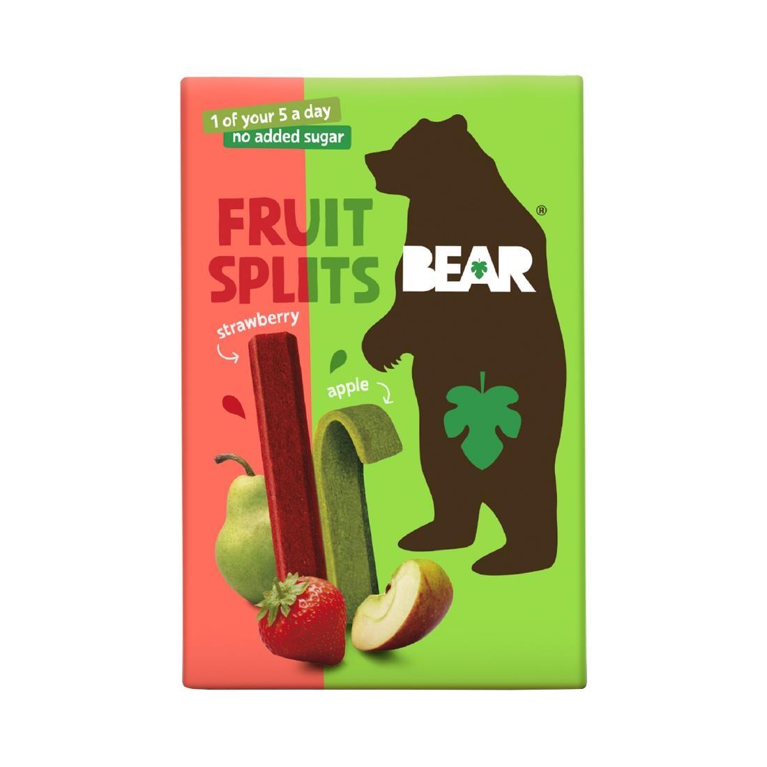 BEAR Fruit Splits Strawberry & Apple 20g 8x5 (40 Pack) - KA631 | Go for ...