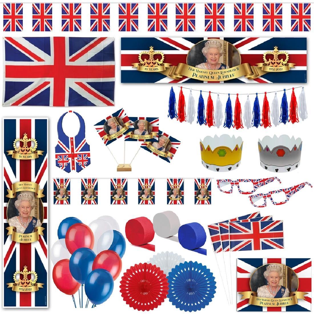 CX984 - Large Queen's Platinum Jubilee Union Jack Red, White & Blue ...