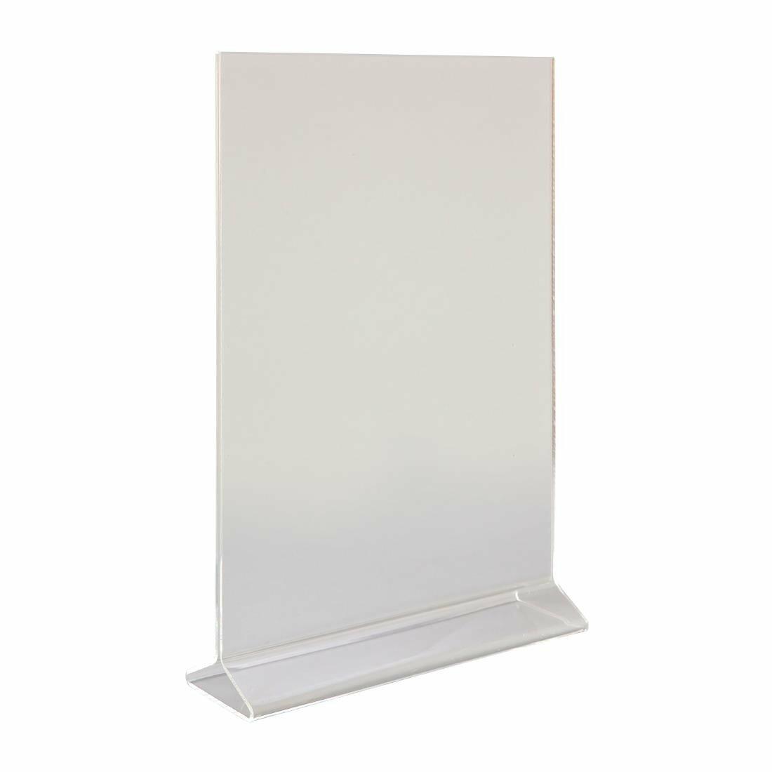 CZ424 - 3425 - Beaumont Perspex Menu Holder Vertical A4 - CZ424