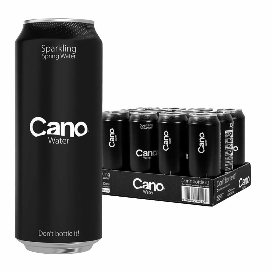 Cano Water Sparkling Resealable Can - 500ml (12 Pack) - FU939 | Go for ...