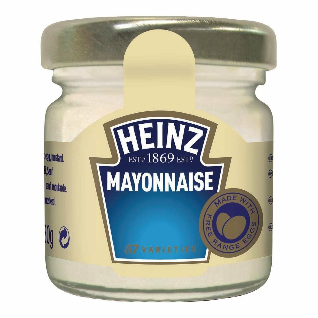 Heinz Mayonnaise Mini Glass Jars 33ml (80 Pack) - HT404 | Go for Green ...