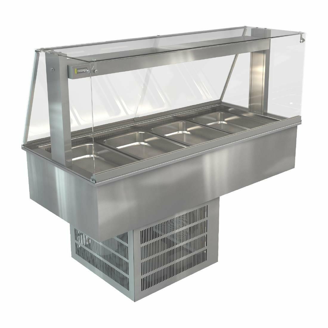 Cossiga Linear Series Drop-in Refrigerated Well Full Square Glass ...