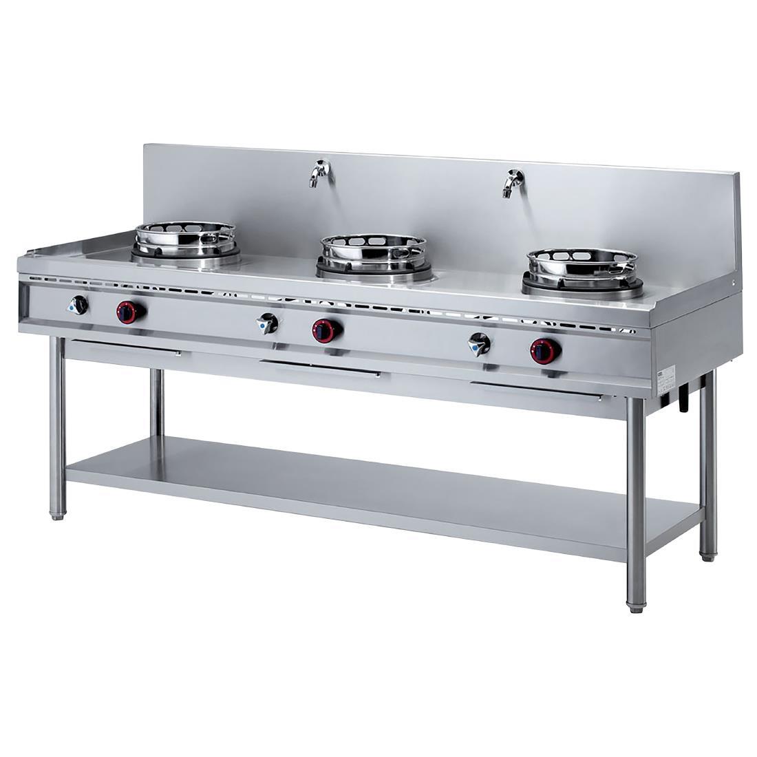 Diamond Freestanding Gas Triple Wok Burner with Cold Water Tap WGL3-20 ...