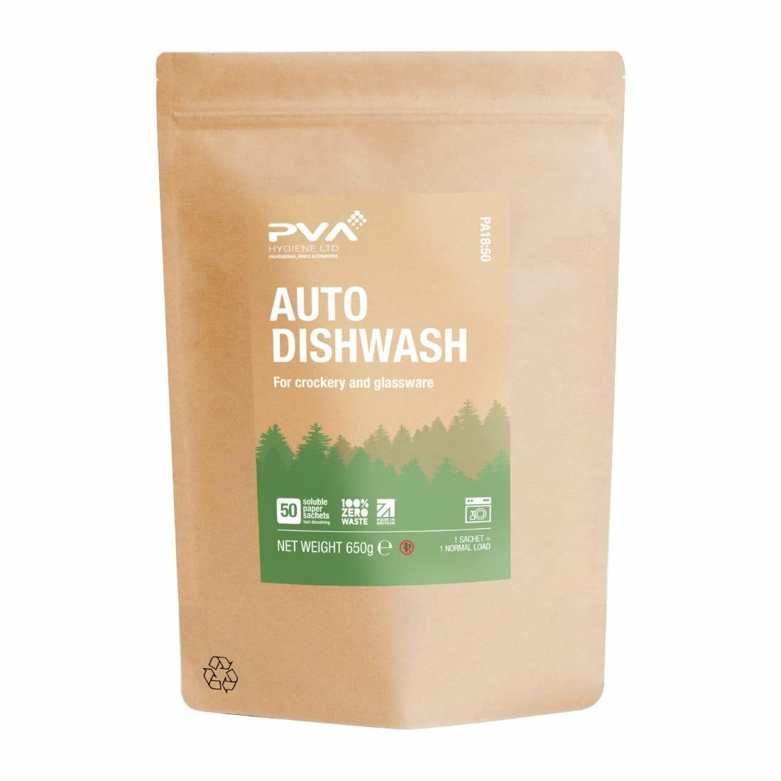 PVA Hygiene Water Soluble Paper Sachets Machine Dishwash (50 Pack ...