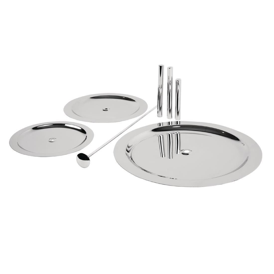 Stainless Steel 3 Tier Afternoon Tea Stand 280mm