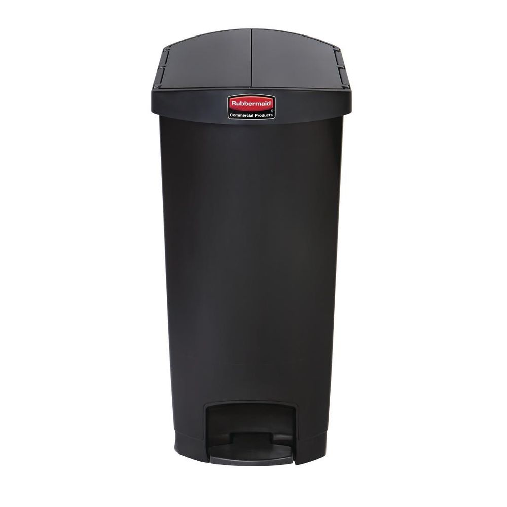 GL037 - 1883614 - Rubbermaid Slim Jim End Step on Pedal Bin Black 68Ltr ...