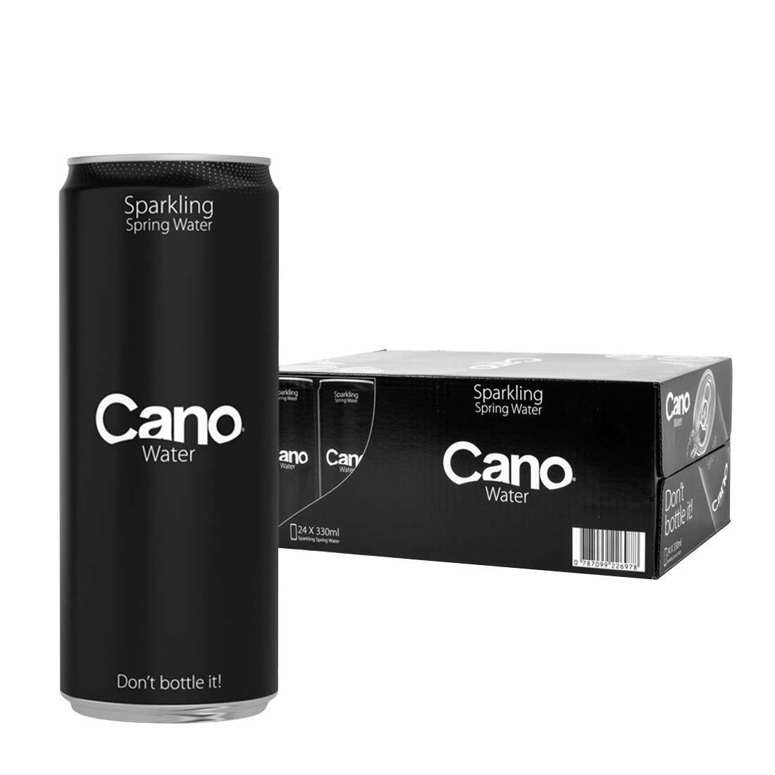 Cano Water Sparkling Can - 330ml (24 Pack) - FU937 | Go for Green ...