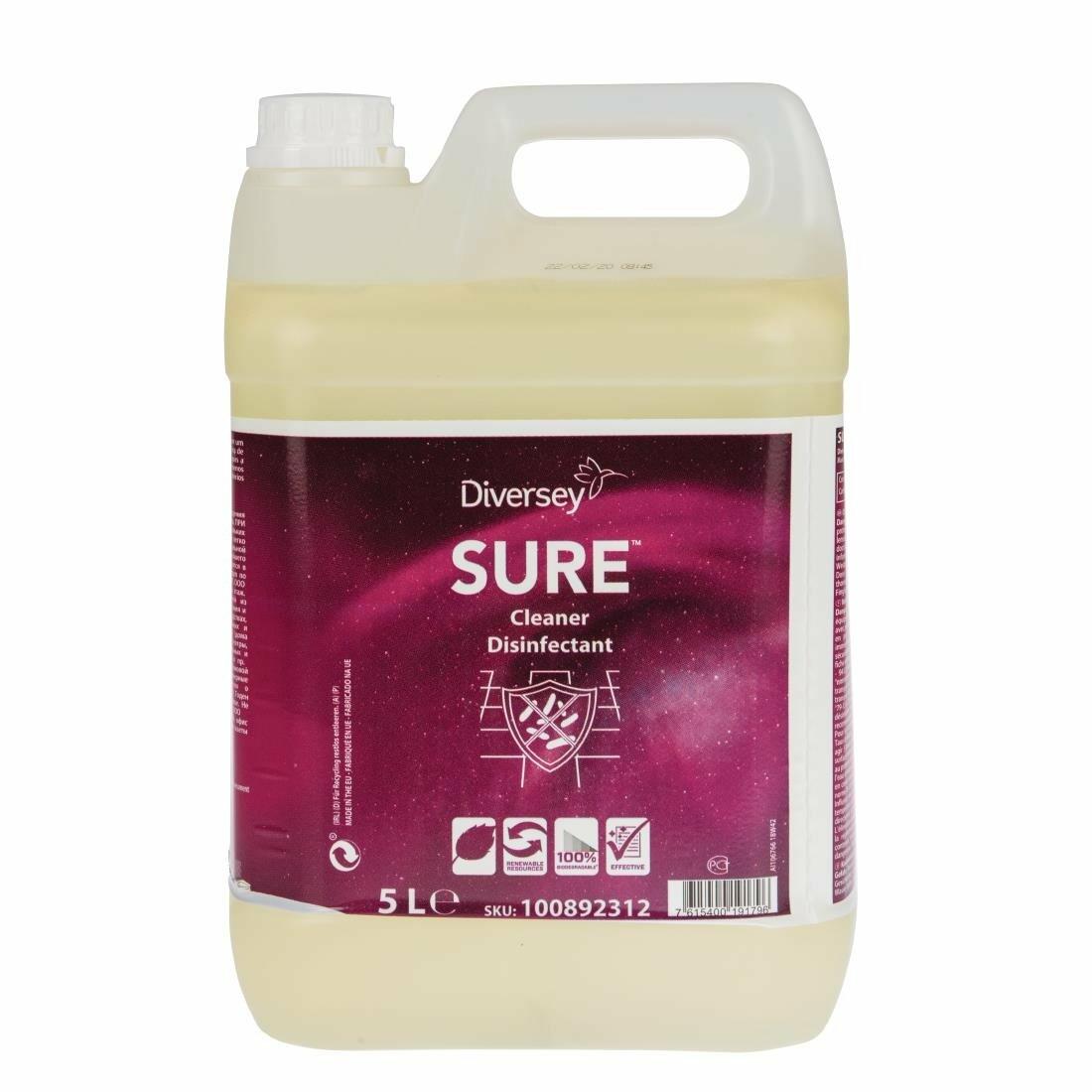 SURE Cleaner and Disinfectant Concentrate 5Ltr - CX833 | Go for Green ...