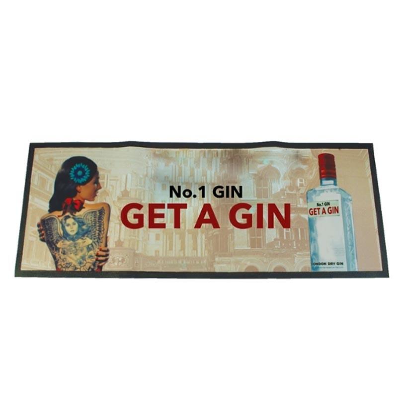 Custom Branded Large Premium Rubber Bordered Bar Runner (89x24cm) | Go ...