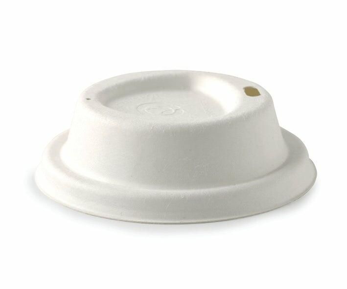 BCL-8PULP-W-UK - BioPak 8oz/80mm Small White Sugarcane BioCup Lid (Case ...