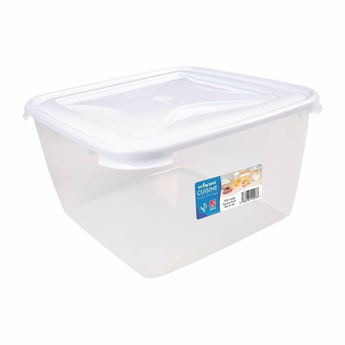 Wham Cuisine Large Square Food Storage Box Container 15ltr - FS458 | Go ...