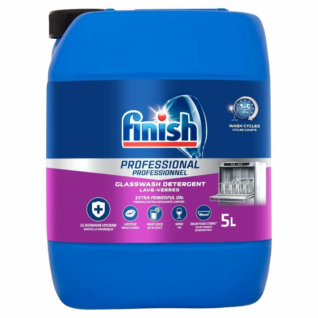 Finish Professional Cabinet Glasswasher Detergent 5Ltr - CU998 | Go for ...