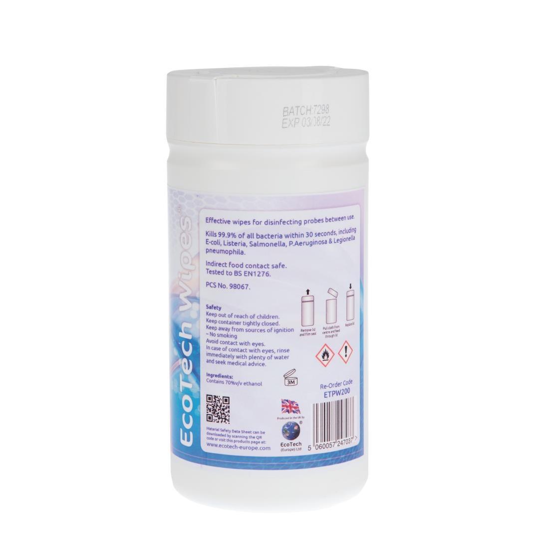 EcoTech Disinfectant Probe Wipes Tub (Pack of 200)