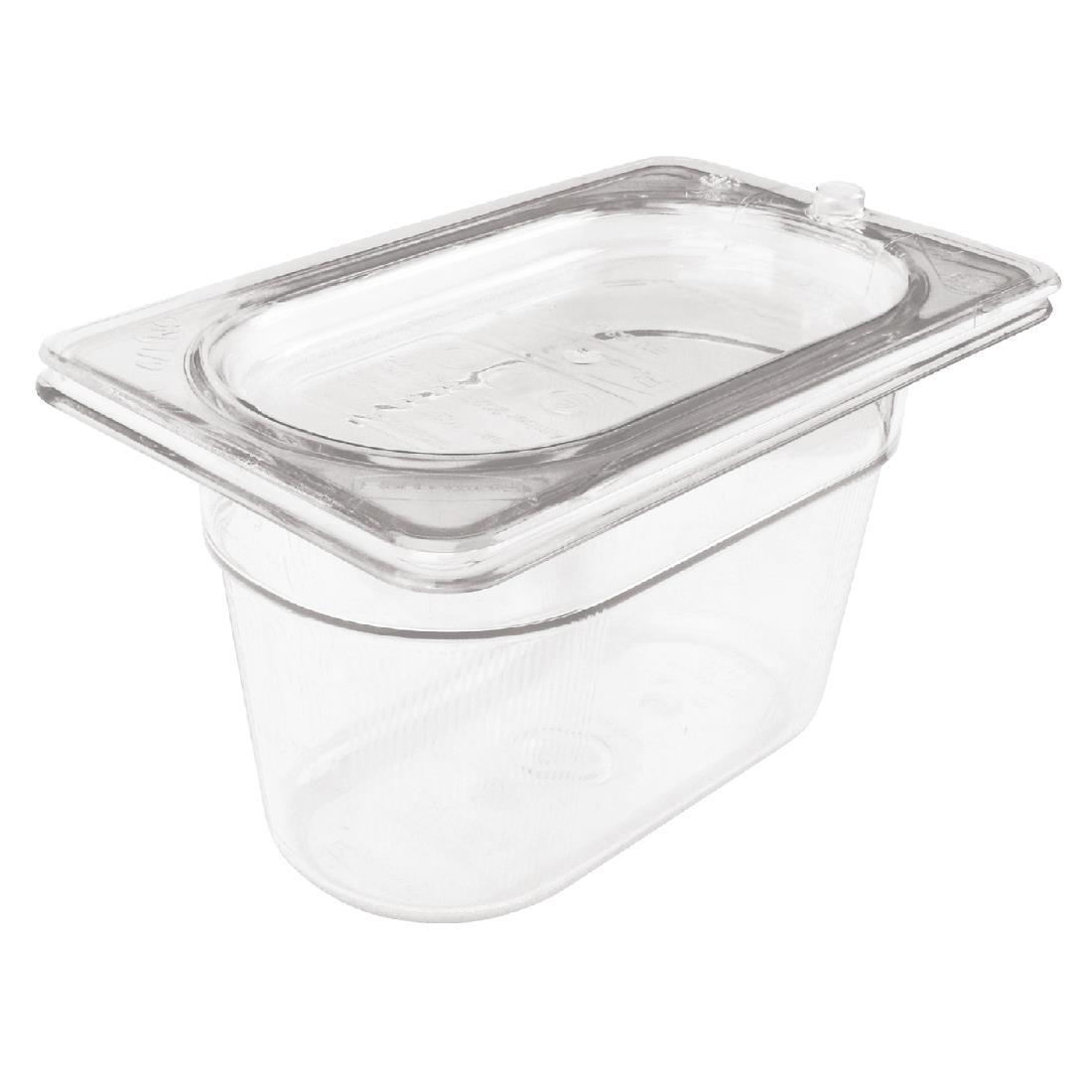 F577 - Rubbermaid Polycarbonate 1/9 Gastronorm Container 100mm