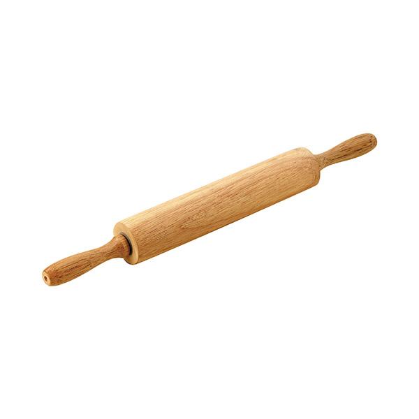 NAT6006H - 'Naturals' Wooden Rolling Pin With Handle - NAT6006H