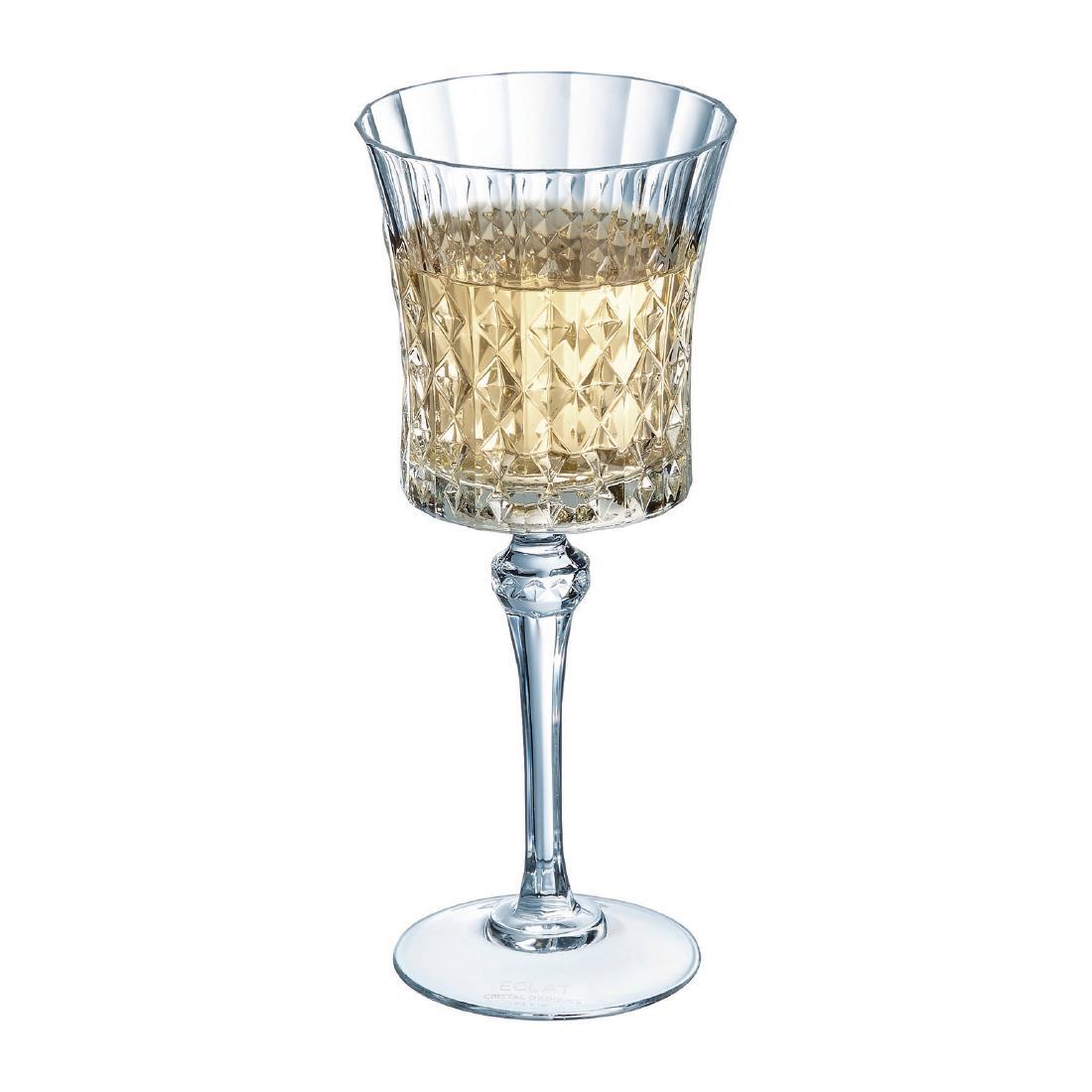 Cristal d'Arques Lady Diamond Wine Glasses 270ml (Pack of 12) - HR842 ...