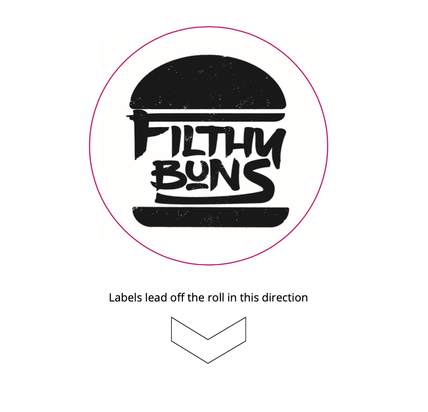 Filthy Buns Stickers - 60mm Custom Branded Stickers