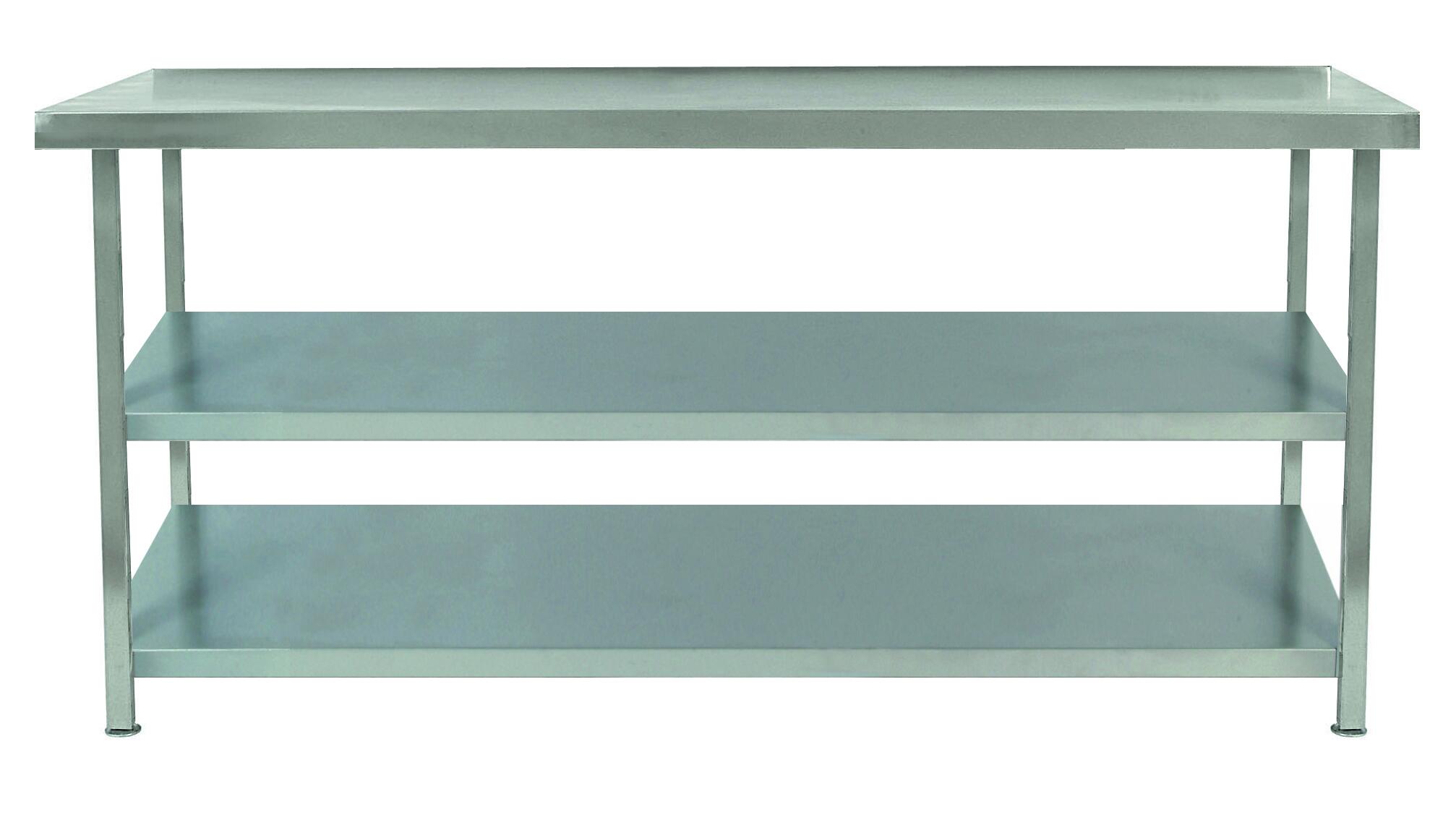Parry Stainless Steel Table With Two Undershelves - TAB06600/2 | Go for ...